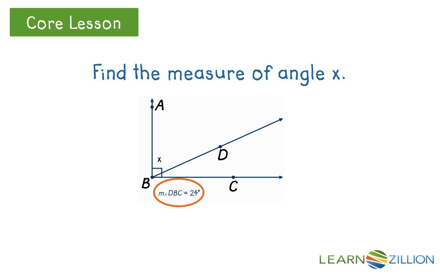 Finding Missing Angle Measurements Using Complementary And 1285